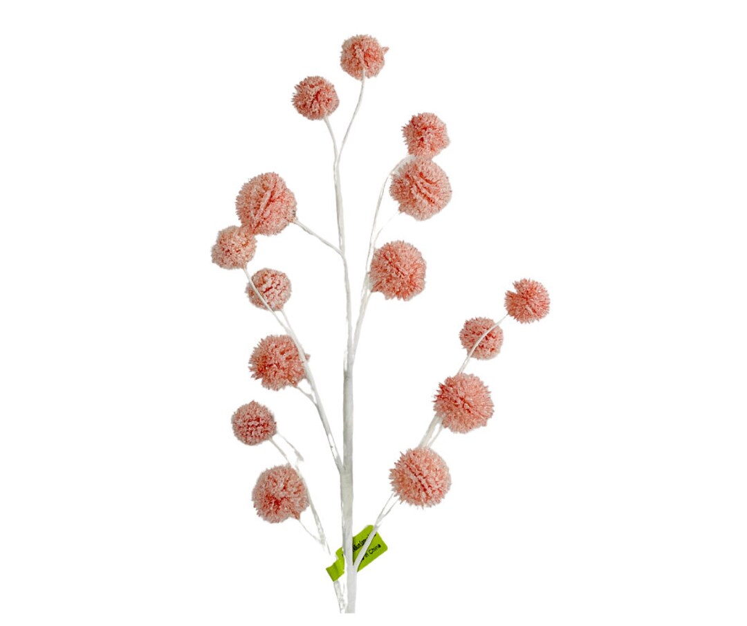Pink Blooms: 28-inch Pink Snowball Allium Spray - Graceful Floral ...