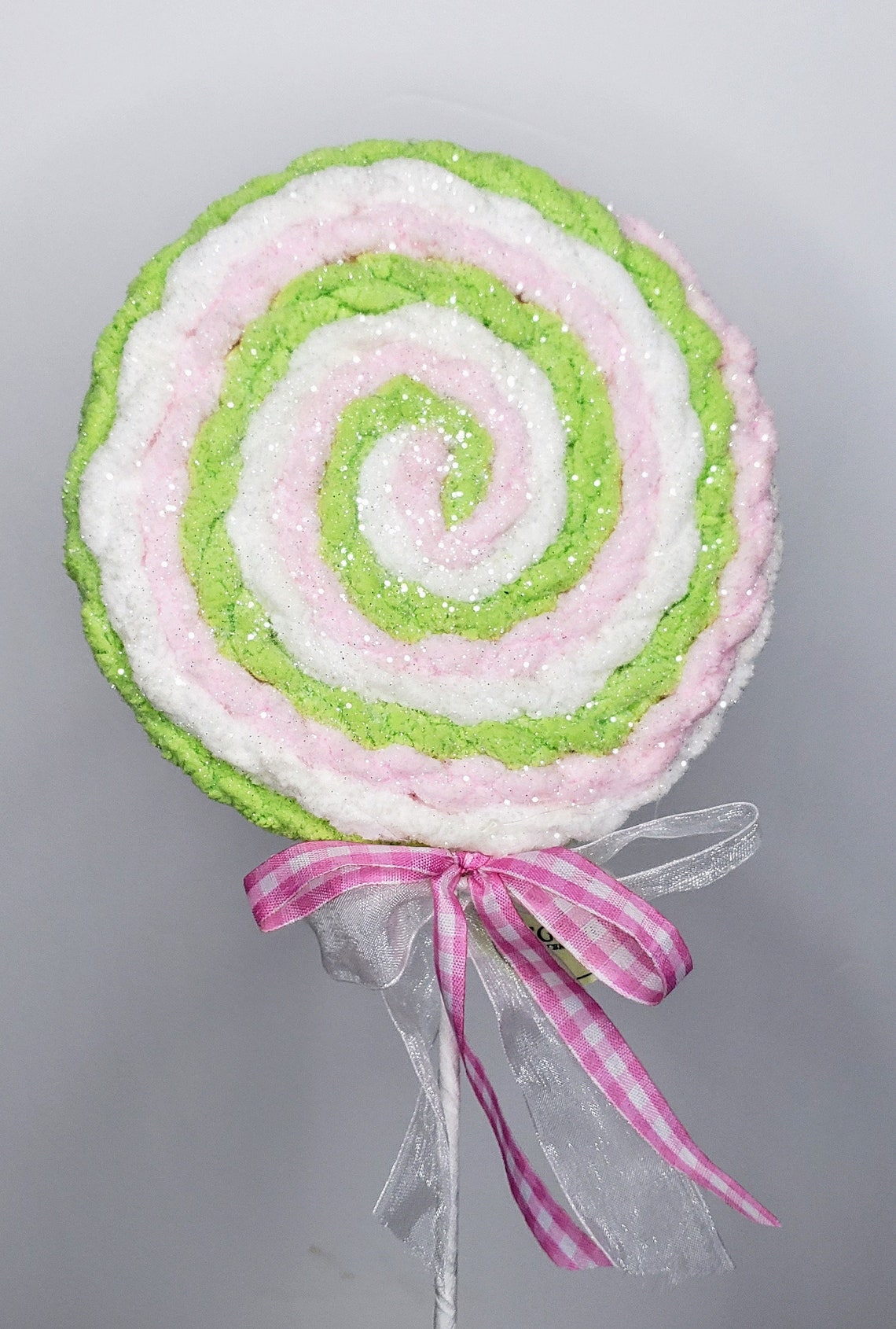 Mtx64471pkgr-26 Fabric Frosting Lollipop W/bow | Etsy