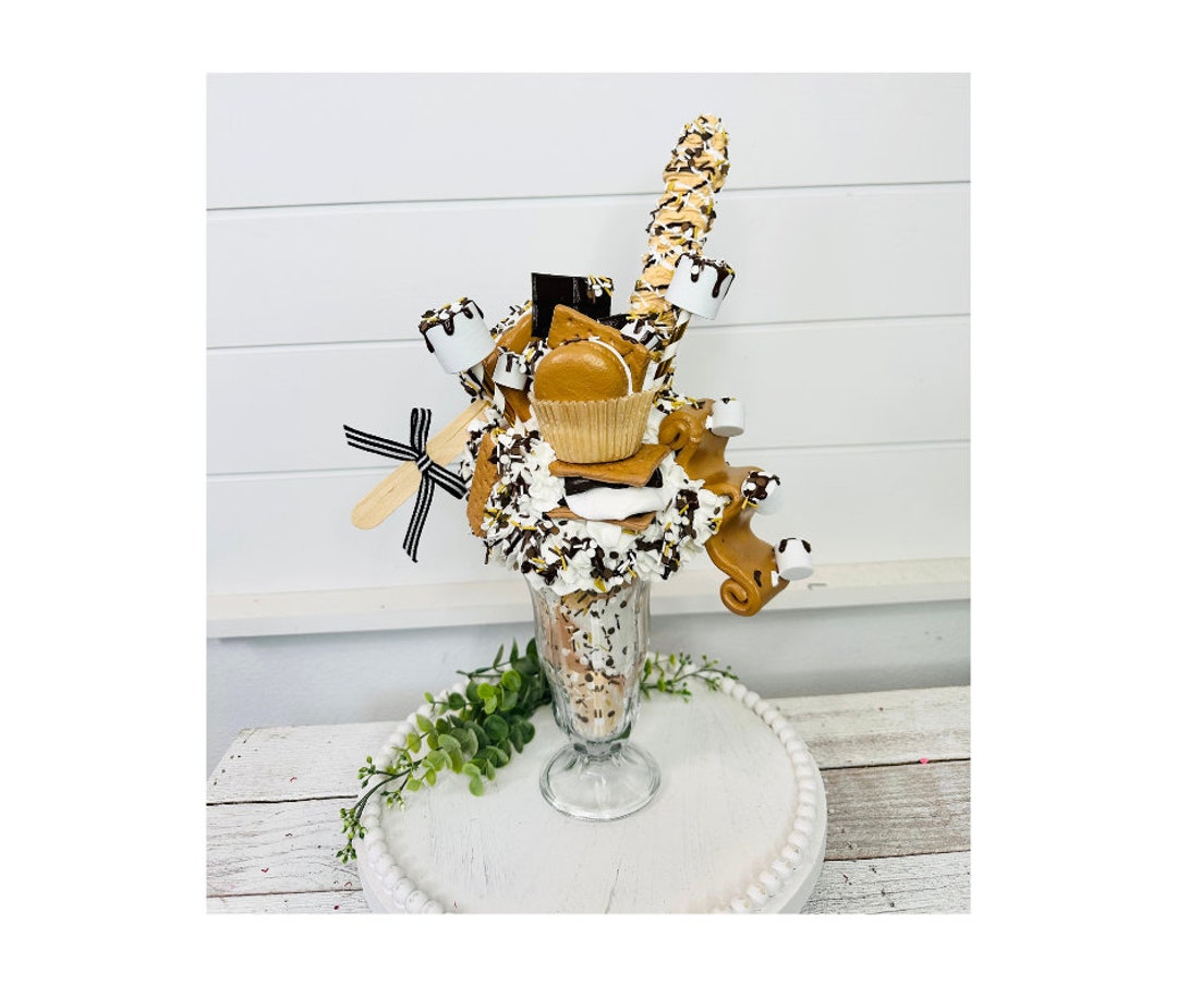 S'mores Themed Faux Extreme Milkshake - Handcrafted Decorative Piece ...