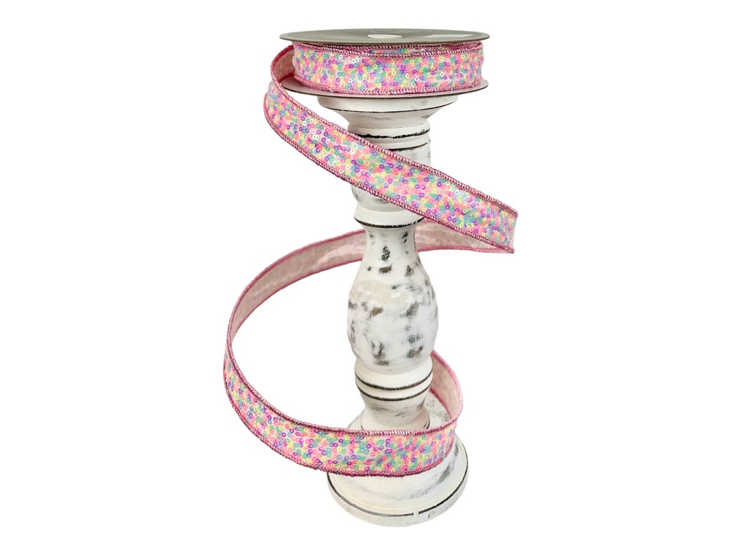 1"x10yd Designer Farrisilk Sparkly Pink Pastel Party Ribbon by TCT ...