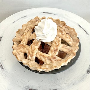 Miniature Faux Apple Pie in Pie Tin, Realistic Fake Dessert Decor, Tiny ...