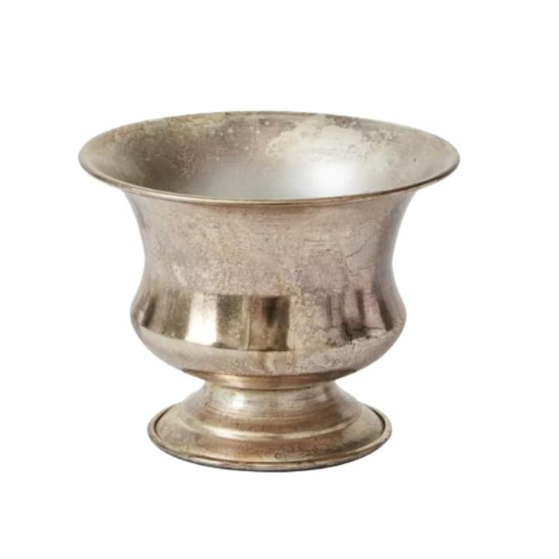 Vintage Metal Urn Vase - Etsy