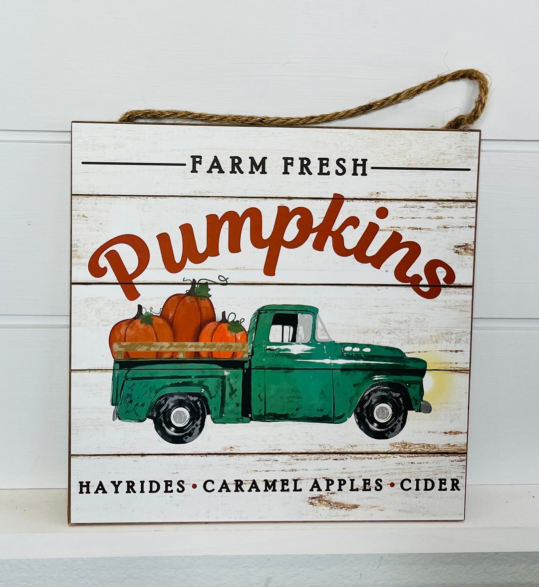10x10 Woodenfarm Fresh Pumpkins Sign,fall Sign,fall Pumpkin Sign,fall ...