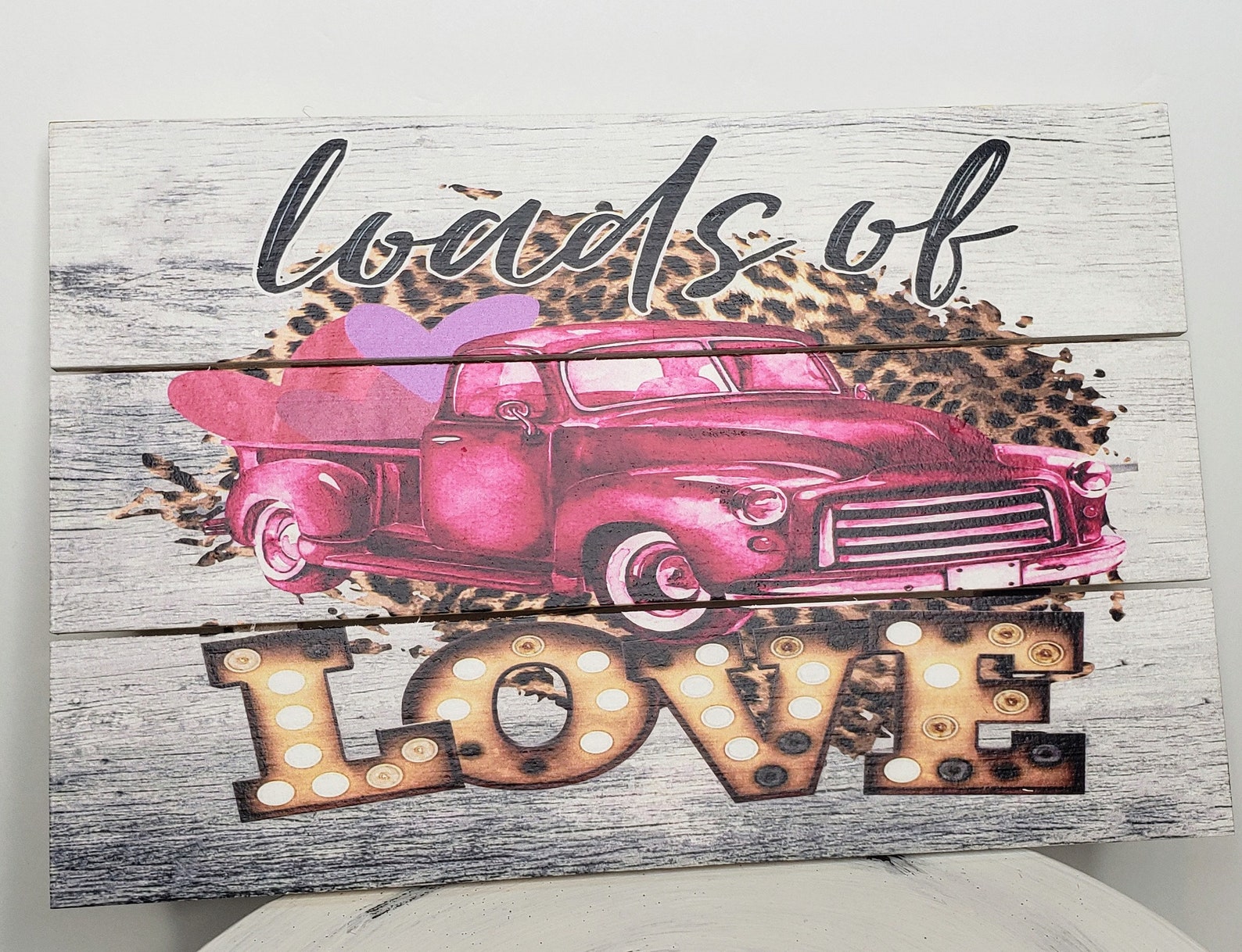 Cm2128-12"x8" Wooden Sign With Rope "loads of Love" Sign,valentine's ...