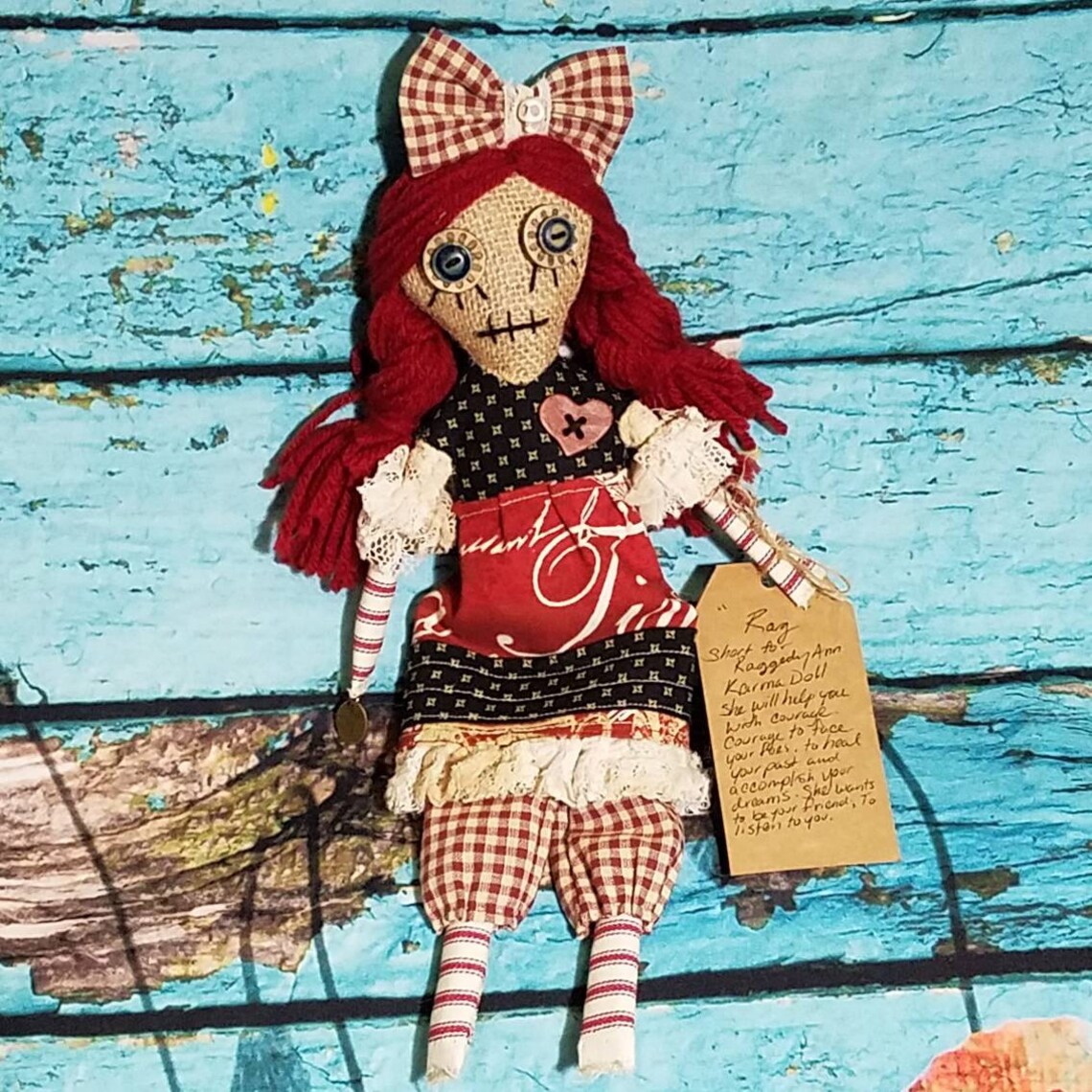Raggedy Ann Doll Creepy Cute Doll Goth Horror Ragdoll Etsy