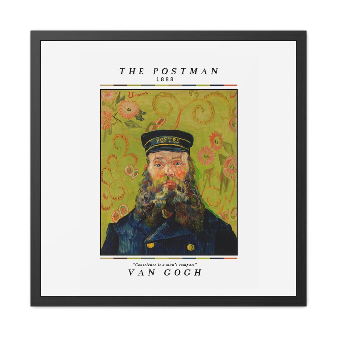 Classic Van Gogh Art: the Postman Framed Print - Etsy