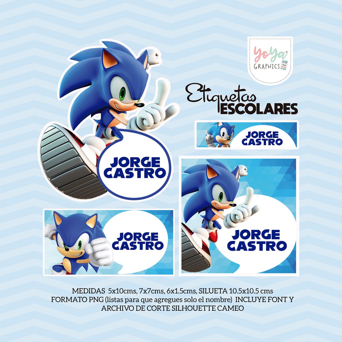 School labels sonic printables personalised label school | Etsy