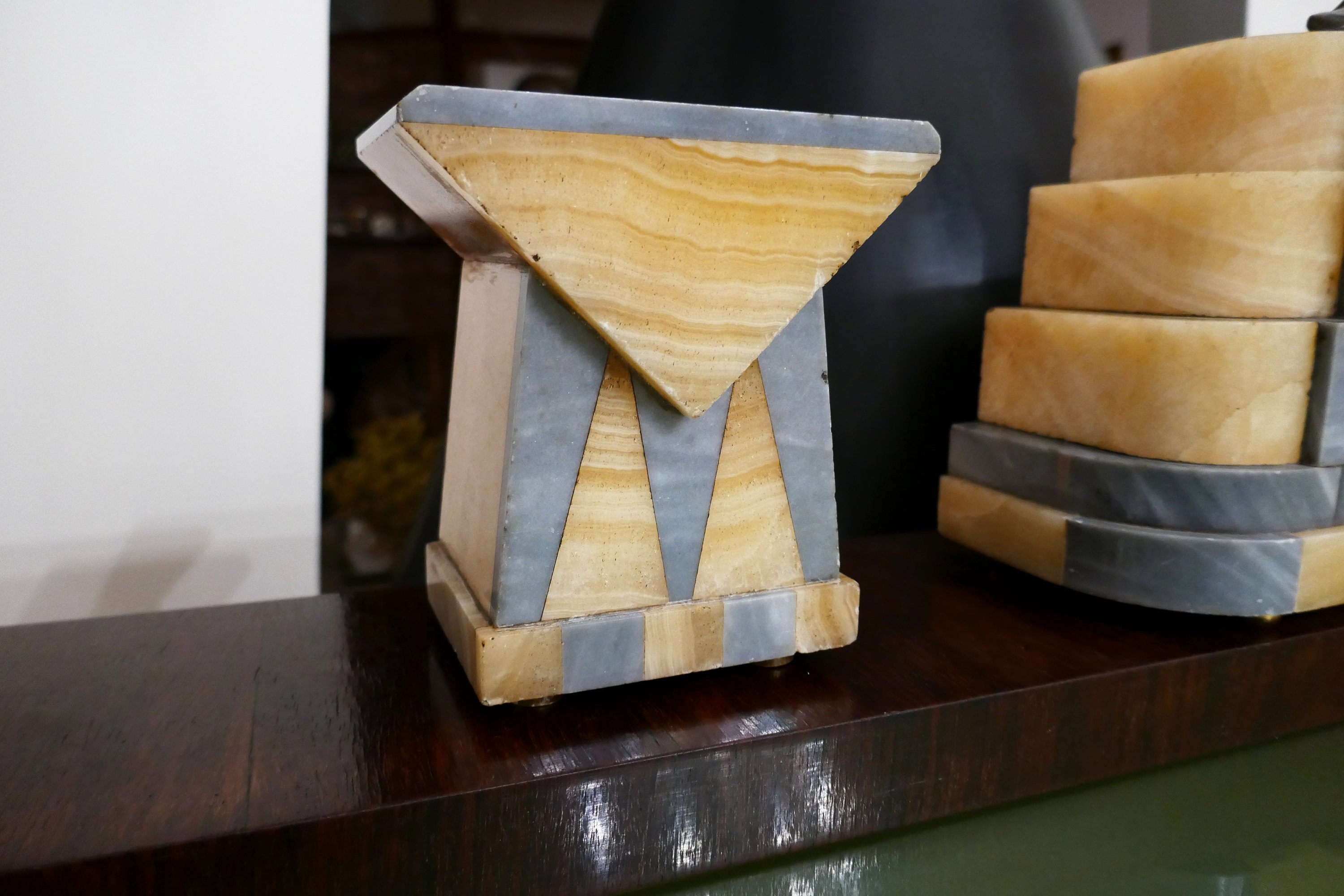 French Art Deco Marble Clock (chiparus Grisard Dunhill Art Deco Clock ...