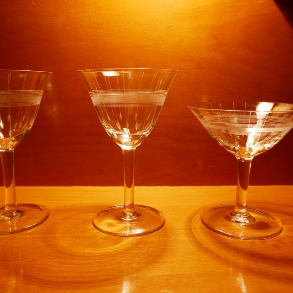 Art Deco Glasses Etsy