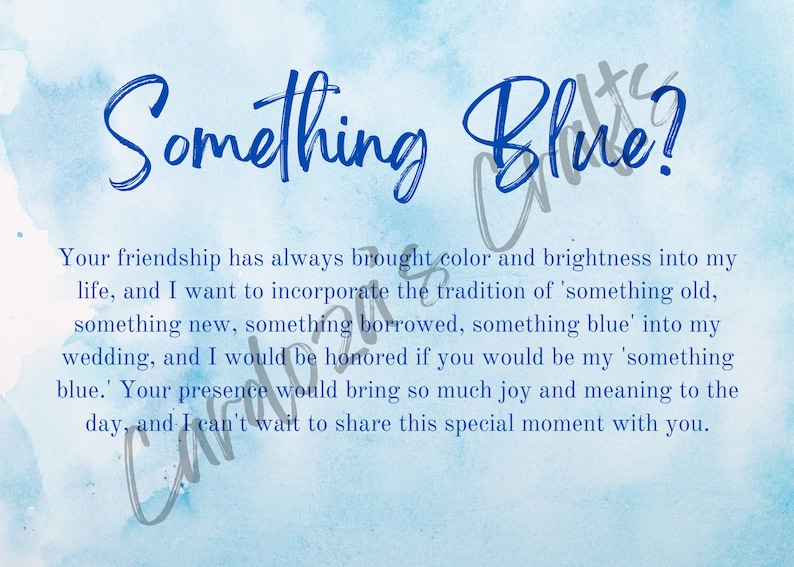My "something Blue" Card - Etsy