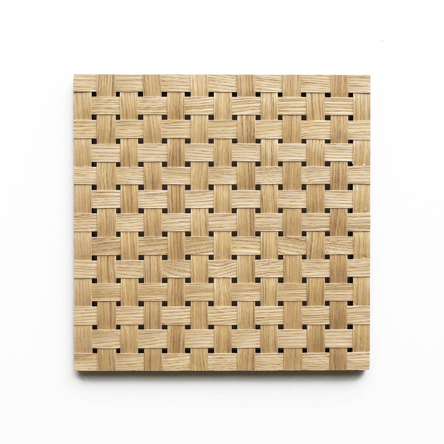 Wooden Wall Panel SQUARE- Oak, American Walnut, Plywood, Hand Braided ...