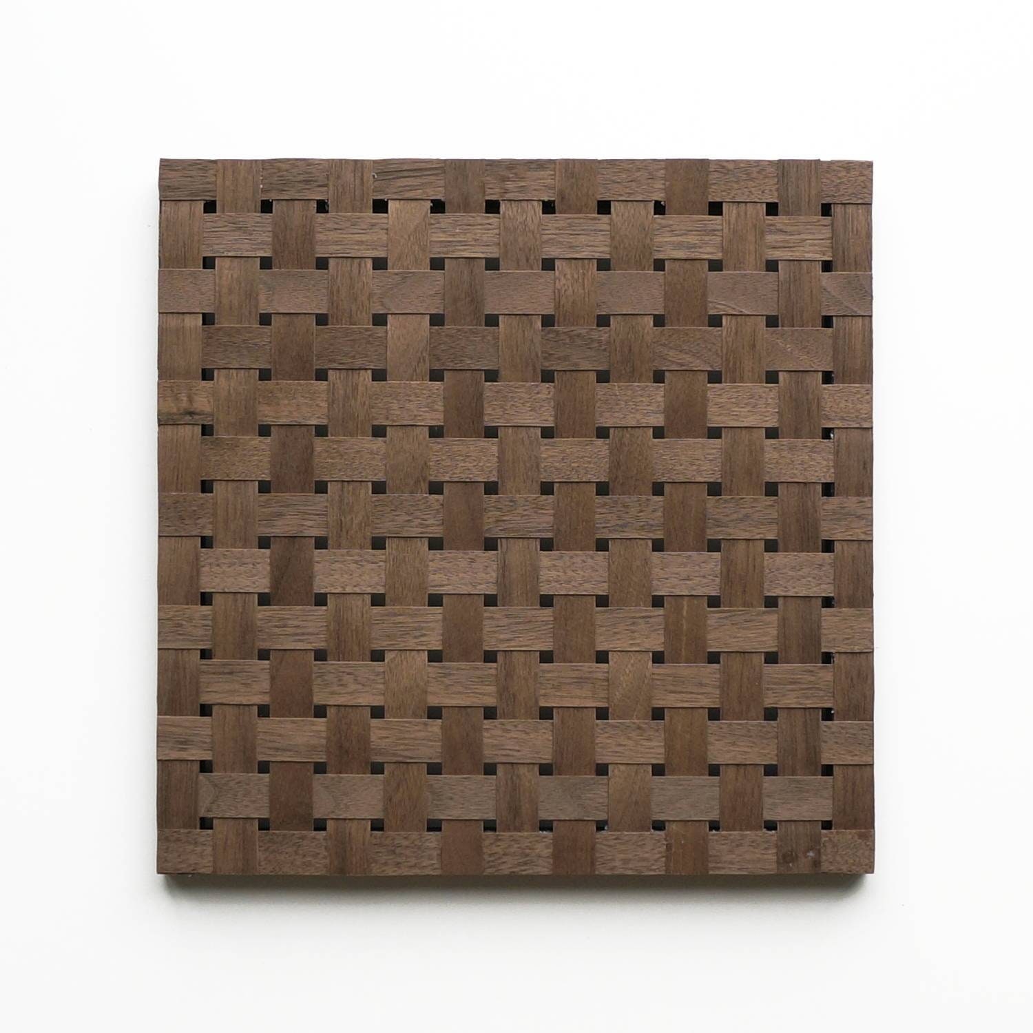 Wooden Wall Panel SQUARE- Oak, American Walnut, Plywood, Hand Braided ...