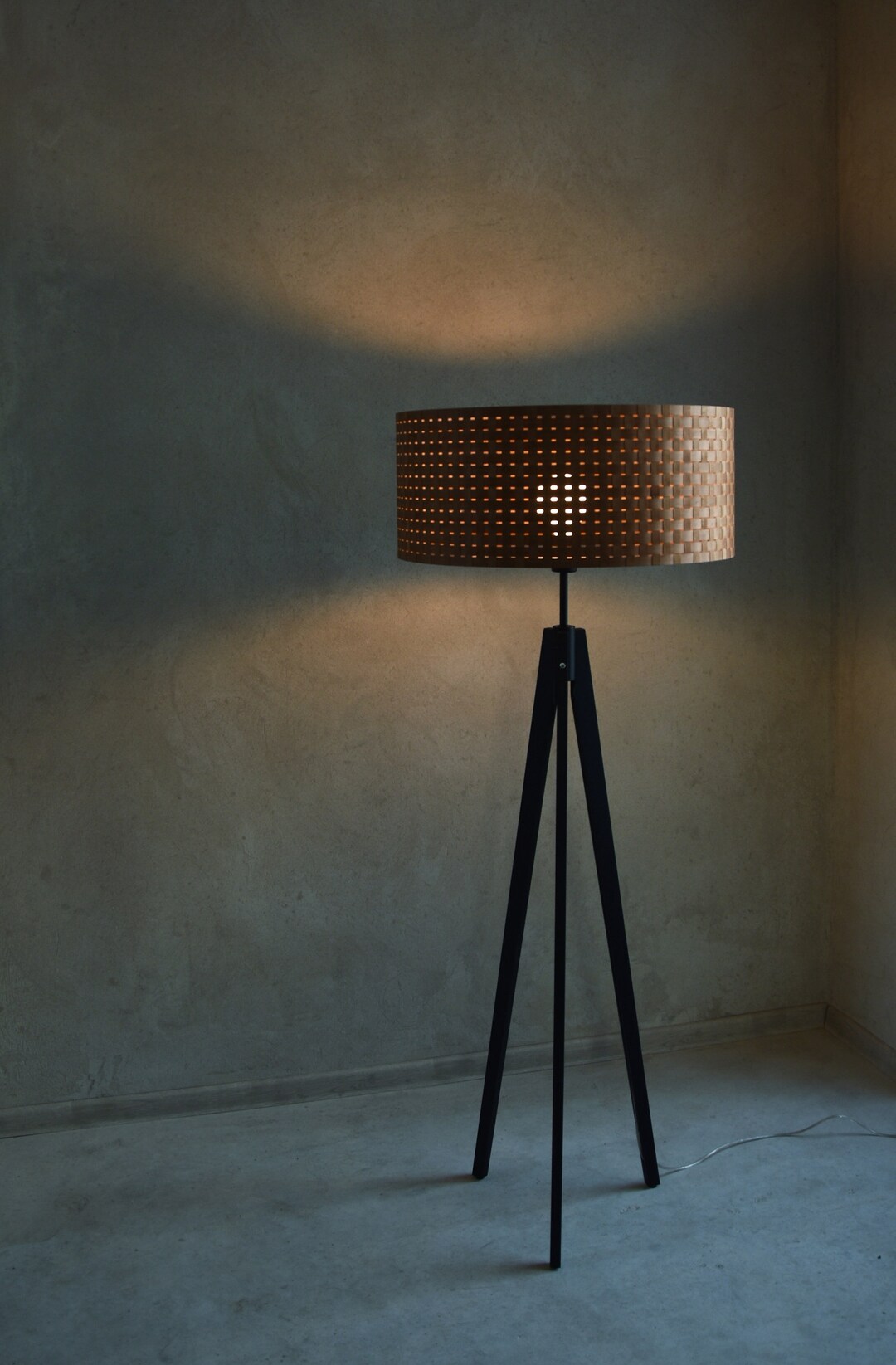 Wooden Floor Lamp | LAMPSHADE ONLY, Oak, Walnut Lamp - Etsy