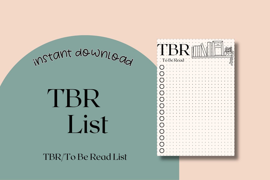 Minimalist TBR List Printable to Be Read Tracker Instant Download - Etsy