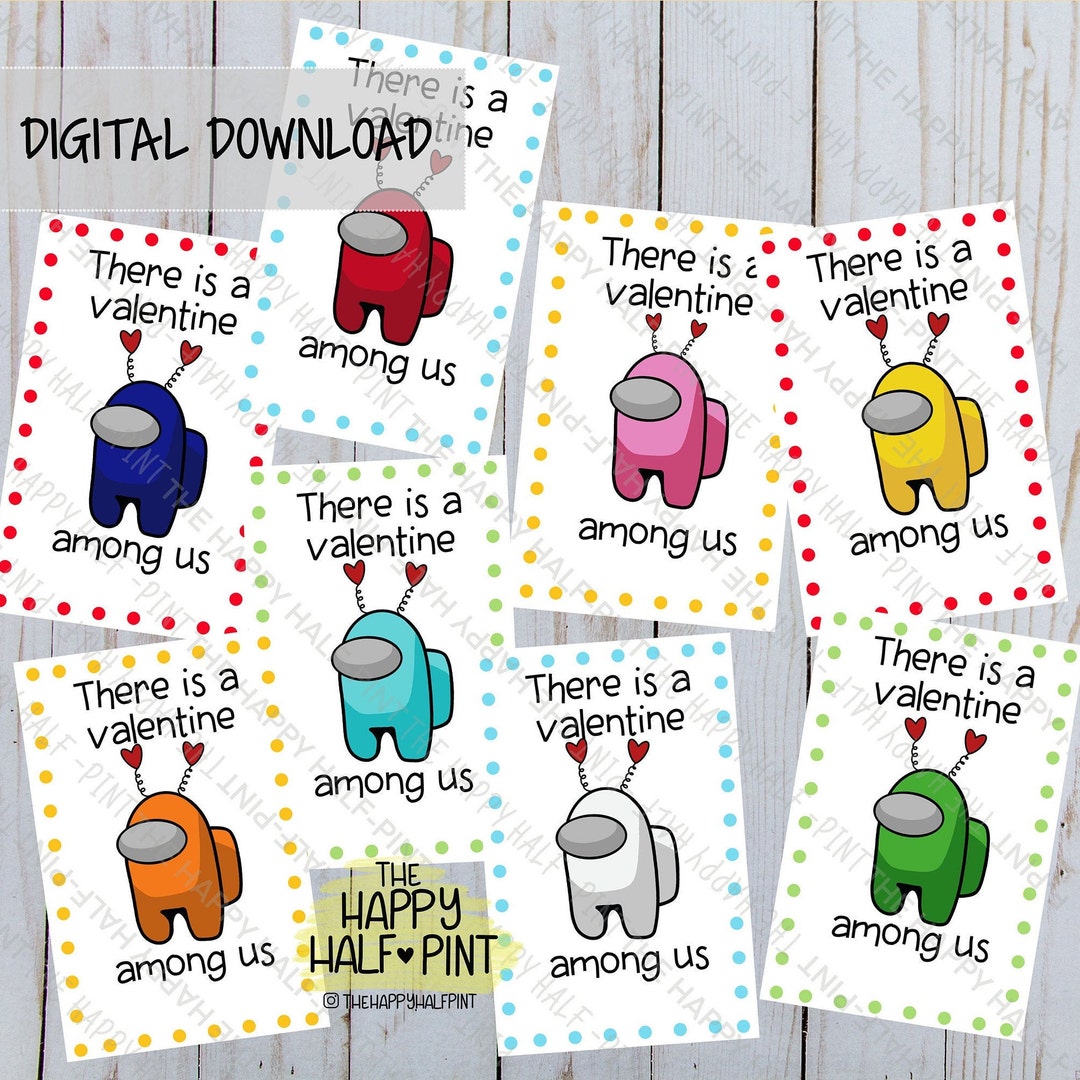 Valentine Among Us Printable Card - Etsy