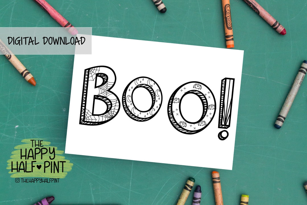 Boo! Printable Card - Etsy