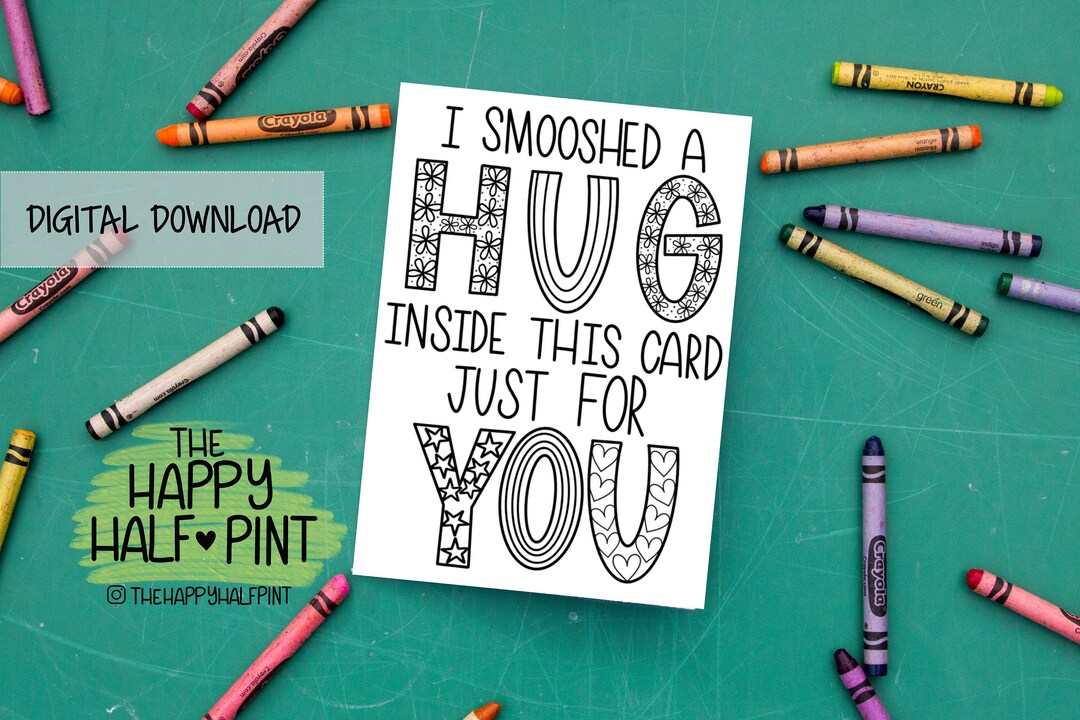 Sending a Hug Printable Card - Etsy