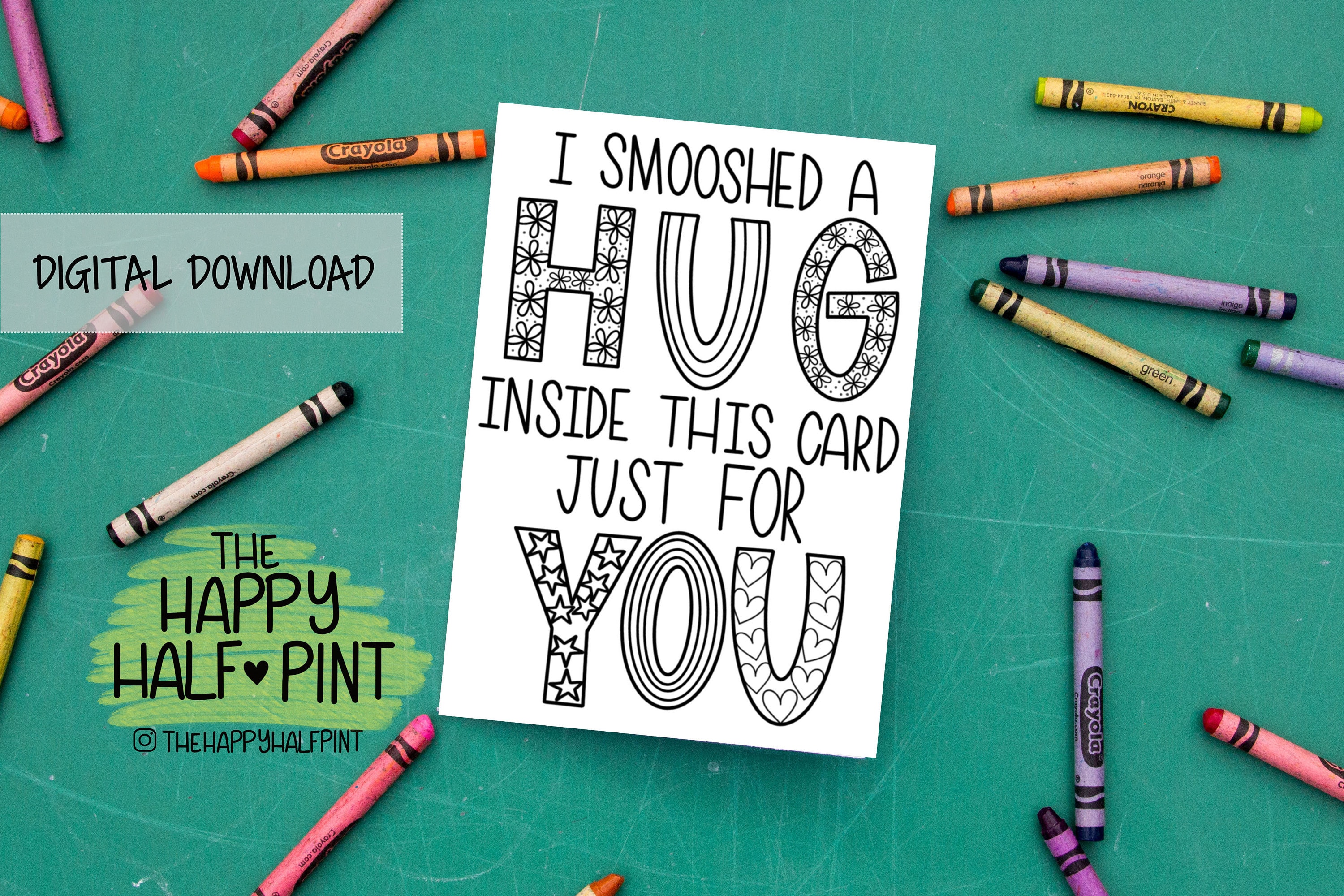Sending a Hug Printable Card - Etsy