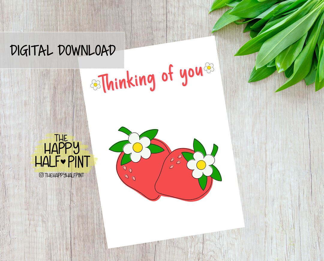 Thinking of You Printable Card - Etsy