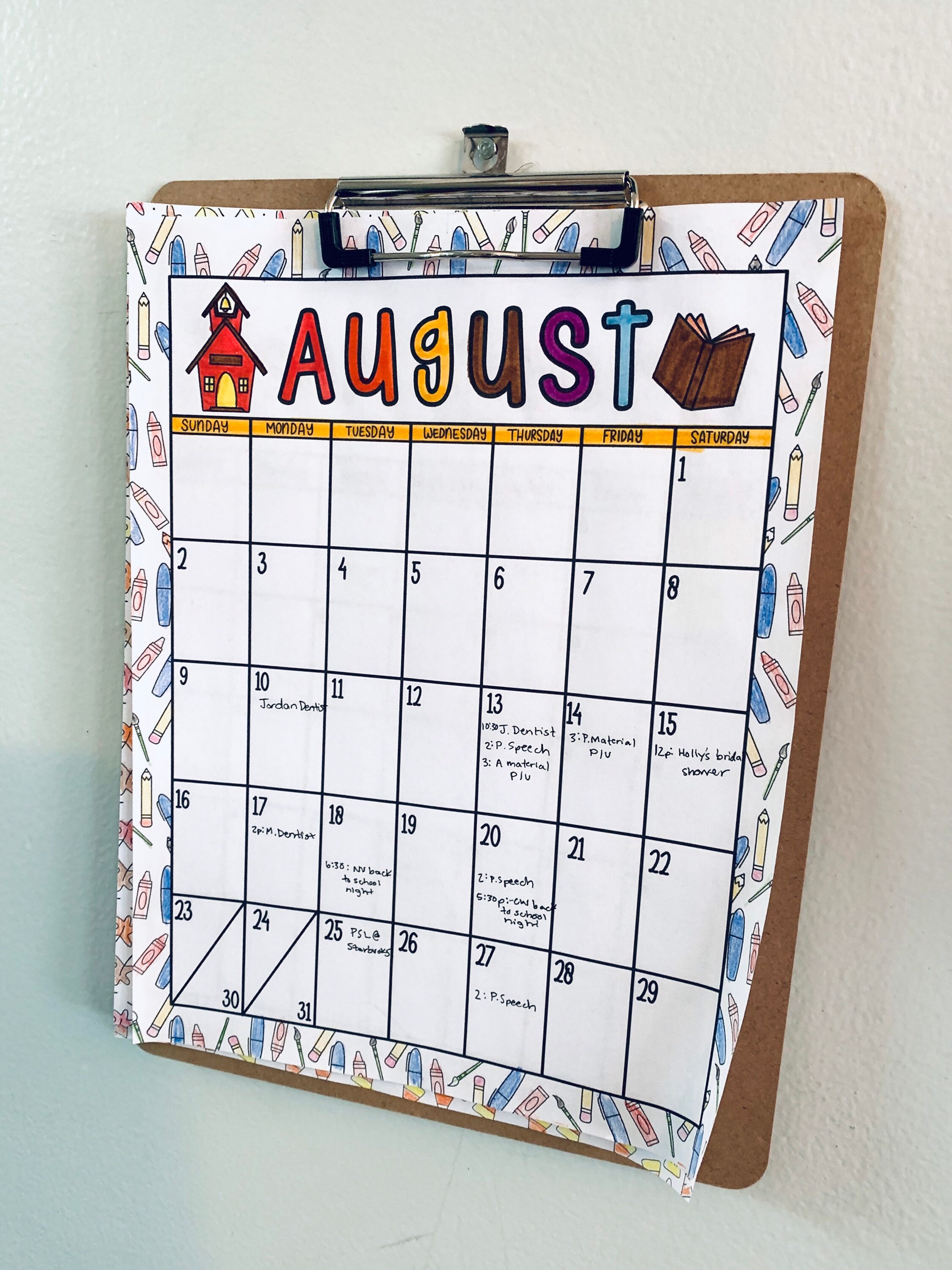 12 Month Printable Calendar - Etsy