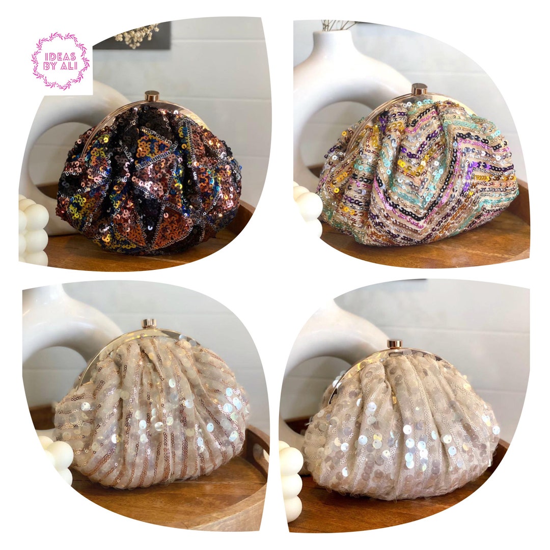 Pakistani Designer Handmade Multicolor Sequins Batua Purse/clutch - Etsy
