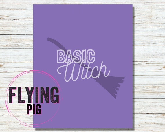 Basic Witch Printable Art Halloween Art Printable - Etsy