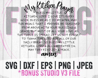 Kitchen Prayer Svg - Etsy