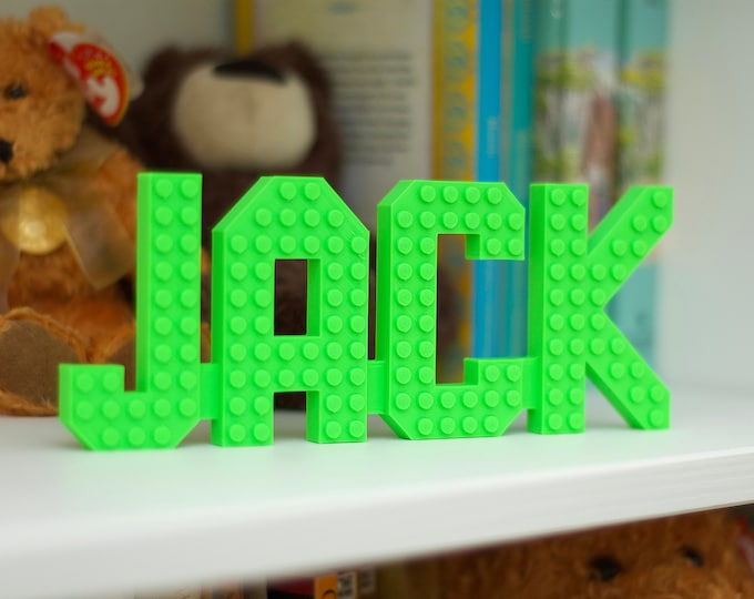 Custom Brick Style Name Plate, Boy Gift, Custom Desk Plate, Nursery ...