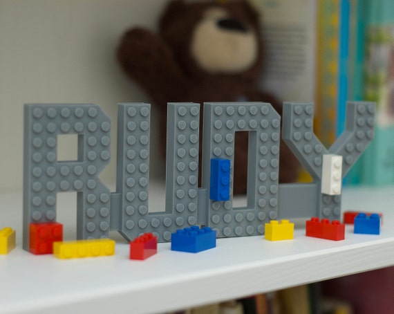 Medium Brick Name Kids Room Decor | Etsy