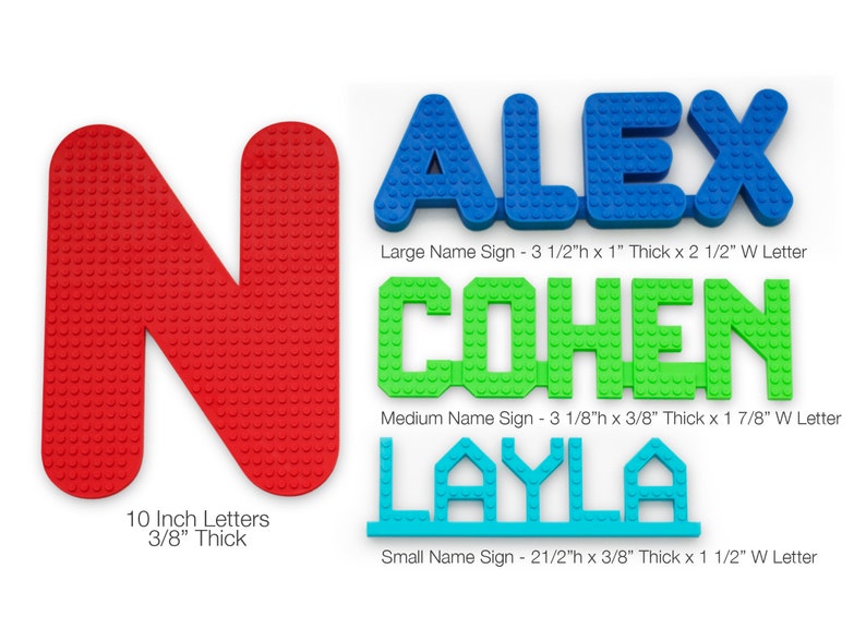Medium Brick Name Kids Room Decor - Etsy