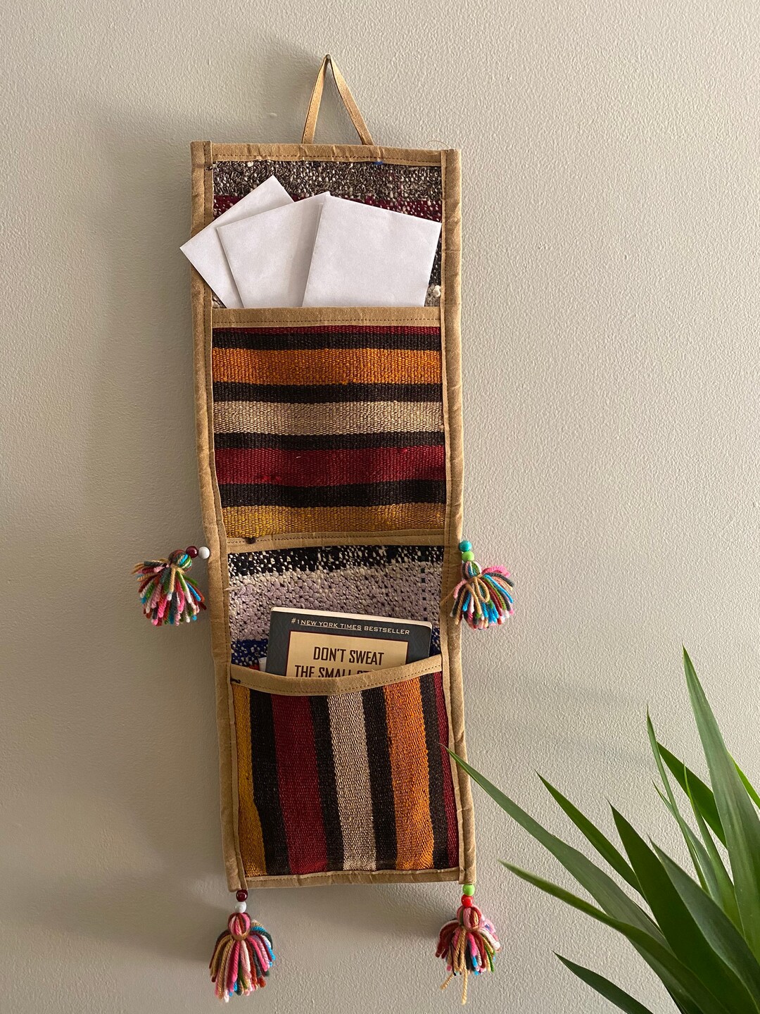 Handmade Kilim Rug Wall Organizer, Vintage Turkish Decor - Etsy
