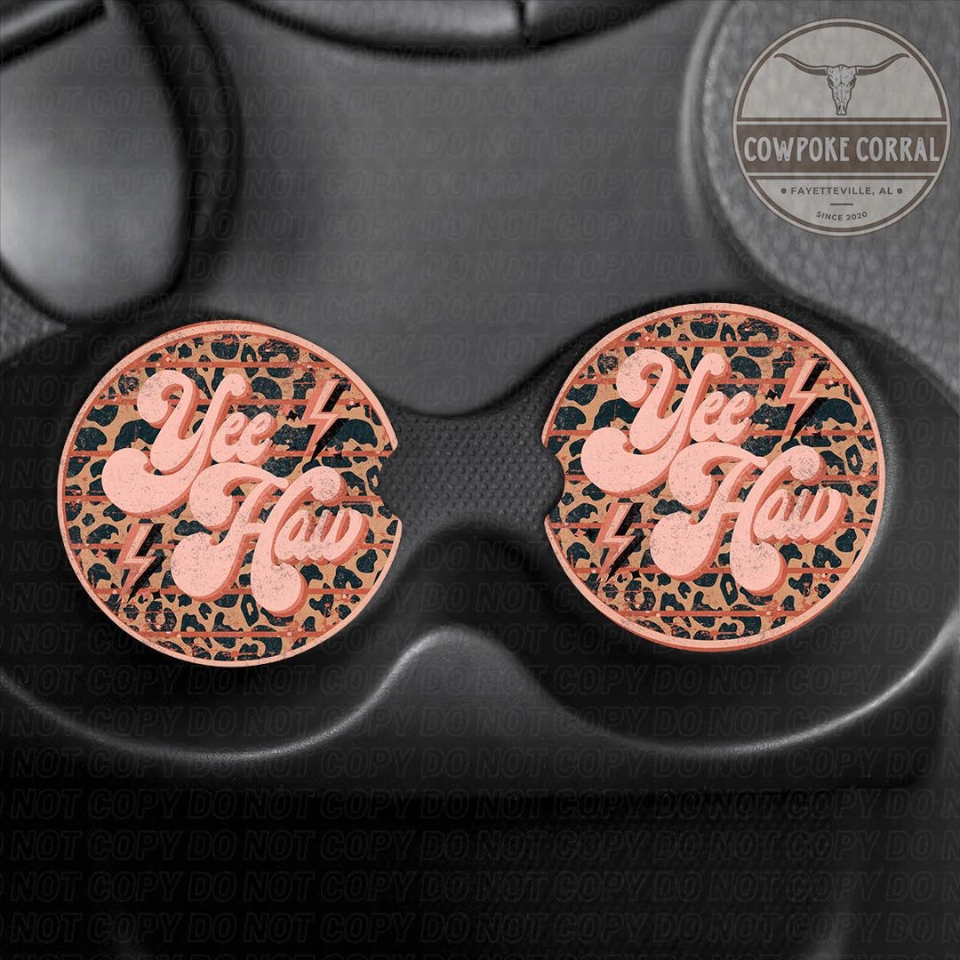Yeehaw - Car Coasters - Etsy