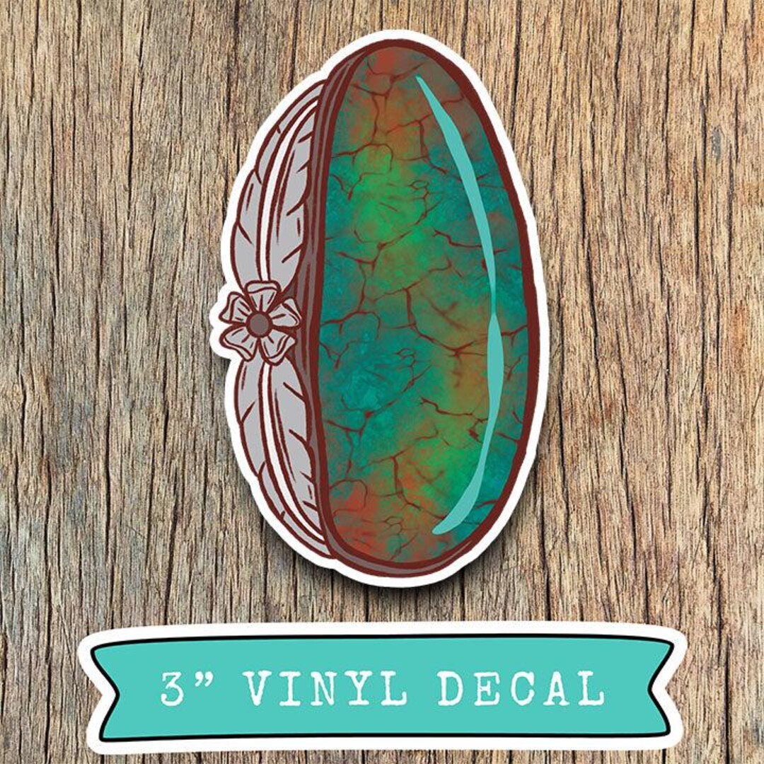 Feathered Jewel Vinyl Decal Sticker - Etsy
