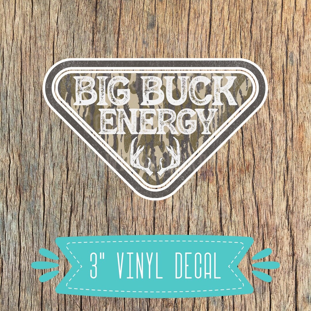 Big Buck Energy Camo Vinyl Decal Sticker - Etsy