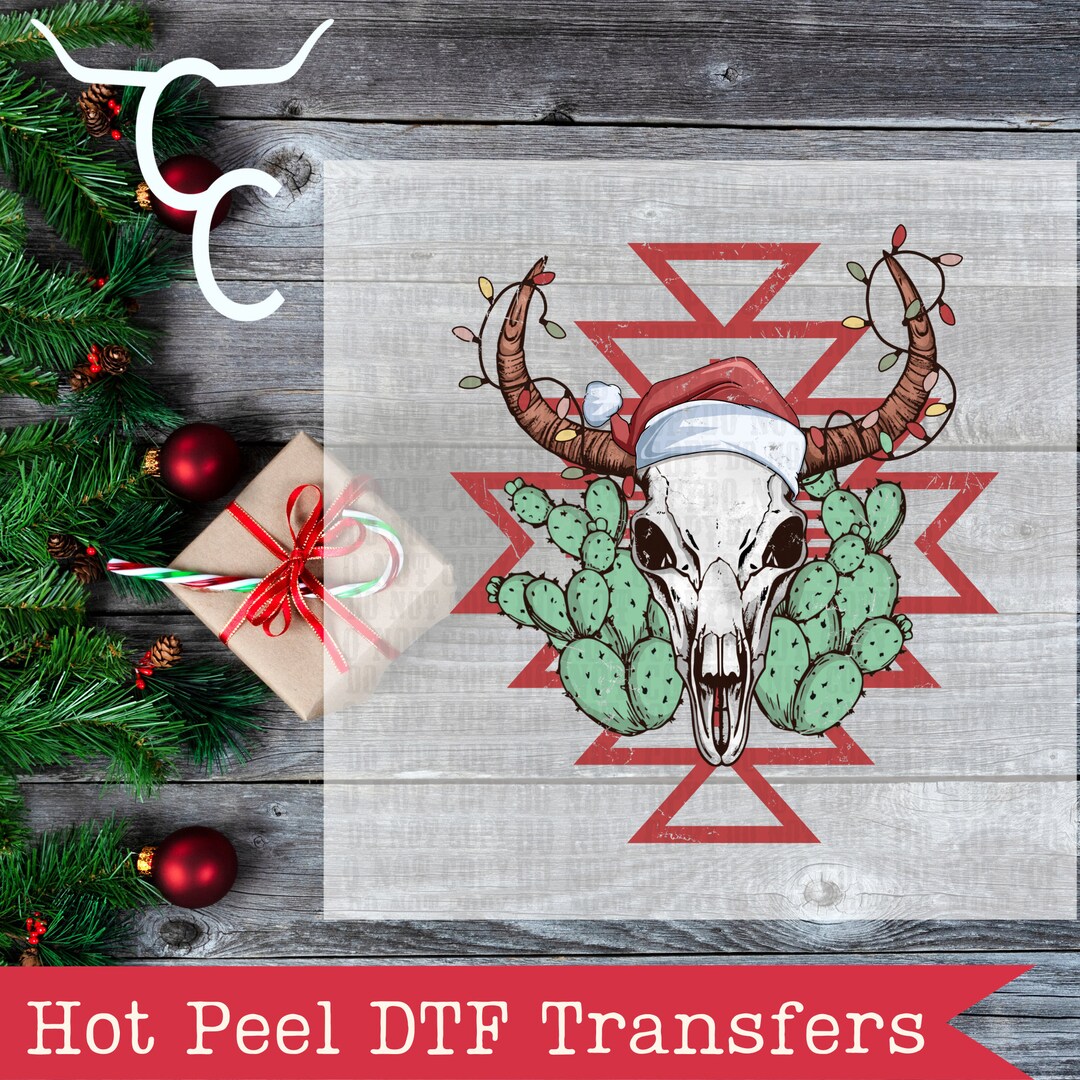 Aztec Christmas Boho Skull DTF Transfer - Etsy