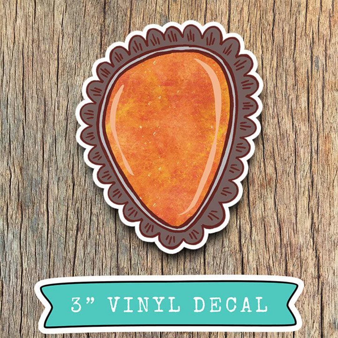 Spiny Orange Jewel Vinyl Decal Sticker - Etsy