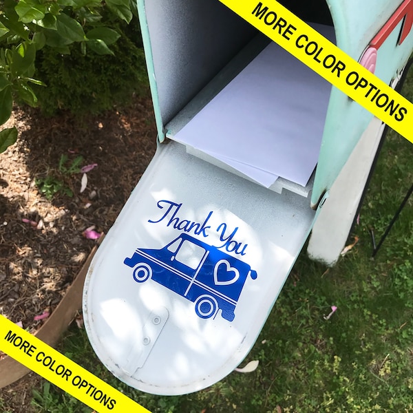 Thank You Mailbox Decal - Etsy