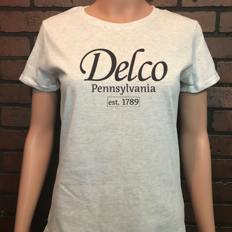 Women's Delco Shirt / Delco Script PA / Delco T-shirt / Delaware County ...