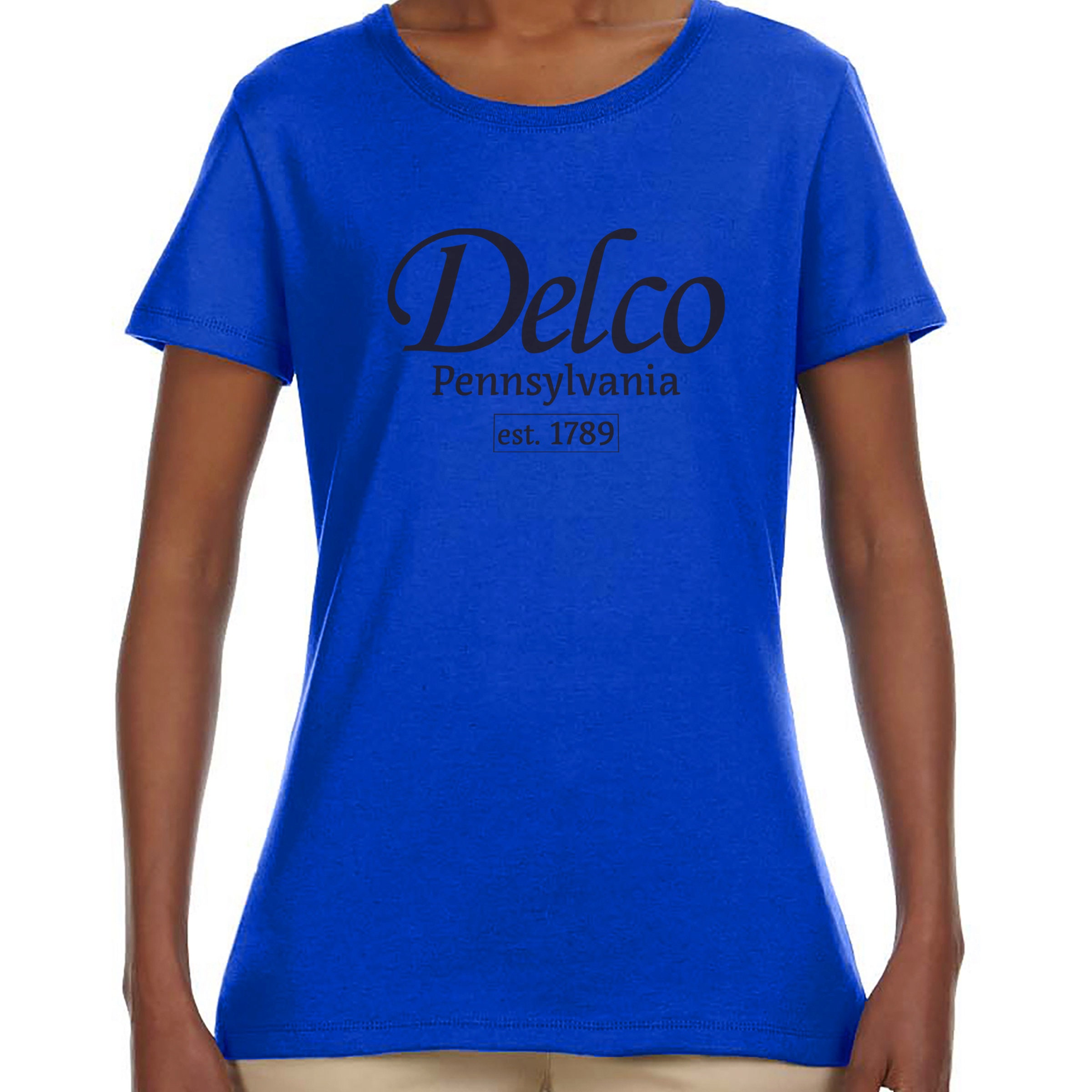 Women's Delco Shirt / Delco Script PA / Delco T-shirt / Delaware County ...