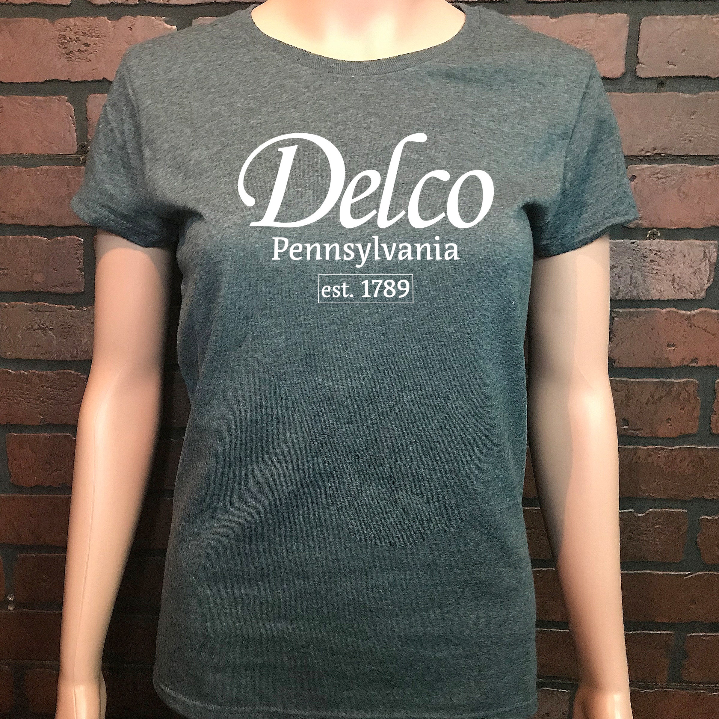 Women's Delco Shirt / Delco Script PA / Delco T-shirt / Delaware County ...