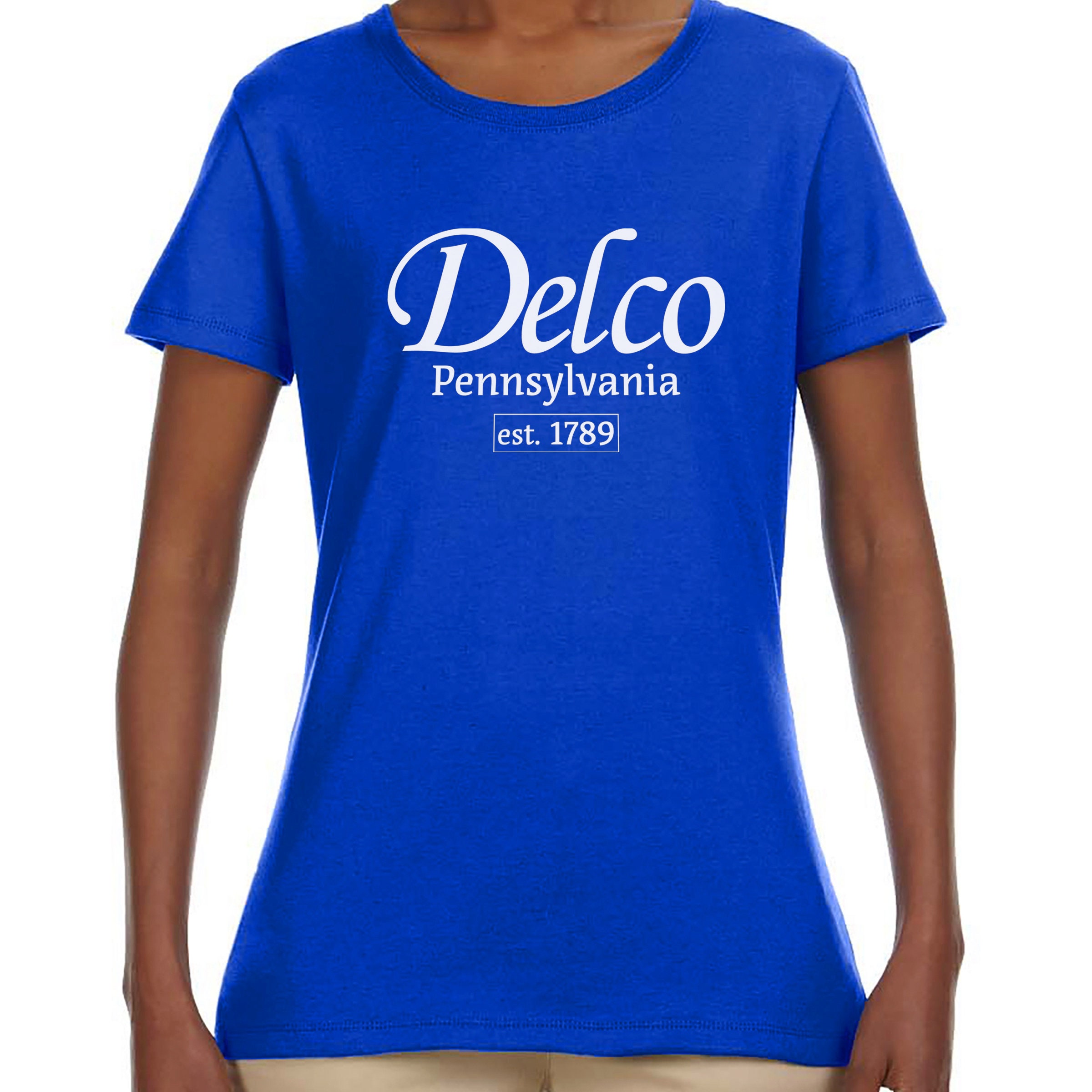 Women's Delco Shirt / Delco Script PA / Delco T-shirt / Delaware County ...