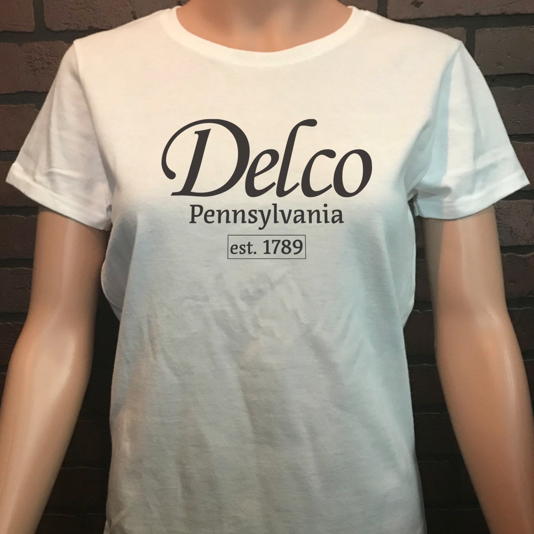 Women's Delco Shirt / Delco Script PA / Delco T-shirt / Delaware County ...