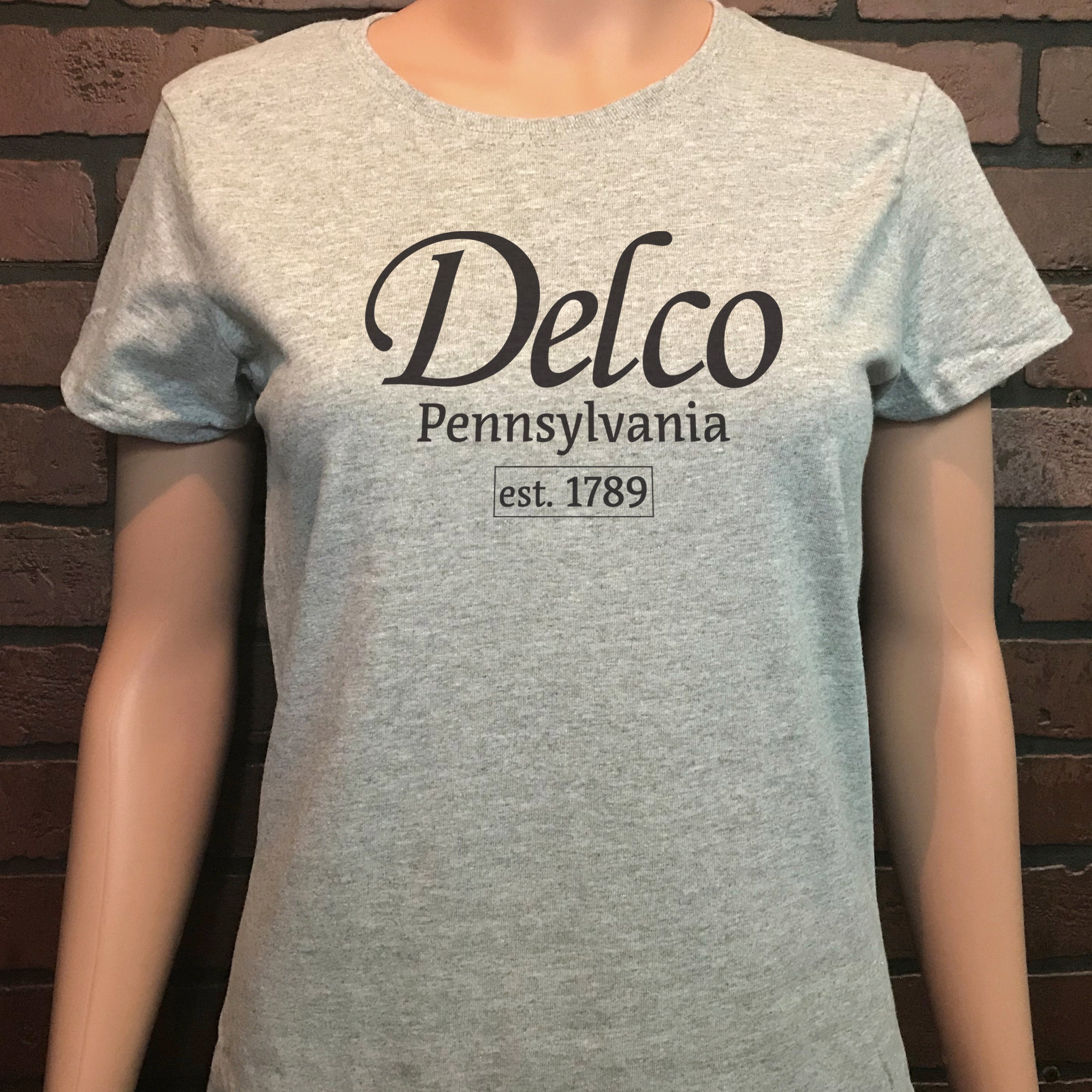 Women's Delco Shirt / Delco Script PA / Delco T-shirt / Delaware County ...