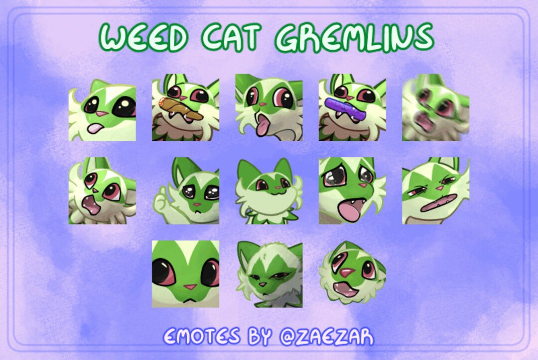 Sprigatito Cat Meme Emote Set - Etsy UK