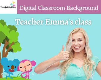 Digital Custom Classroom Background Online Teaching Background Vipkid ...