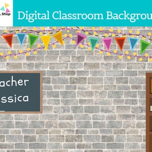 Digital Custom Classroom Background | Online Teaching Background ...