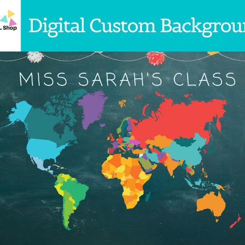 Digital Custom Classroom Background Online Teaching - Etsy