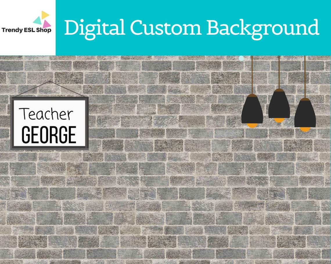 Digital Custom Classroom Background Online Teaching - Etsy