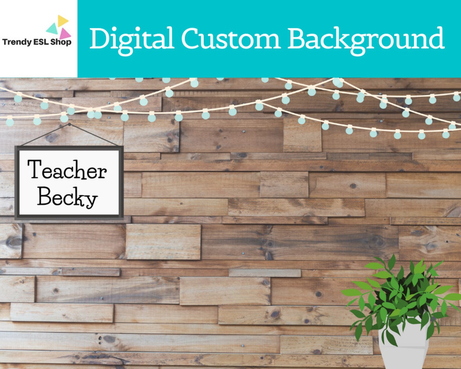Digital Custom Classroom Background Online Teaching - Etsy