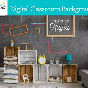 Digital Custom Classroom Background | Online Teaching Background ...